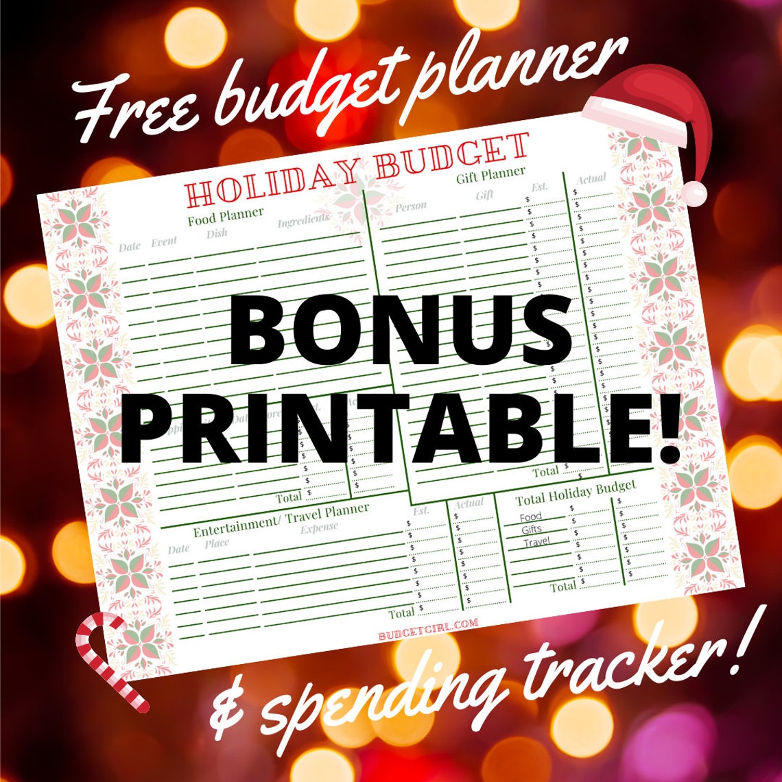 Holiday Budget Tracker Spreadsheet - Google Sheets Digital Download - Etsy