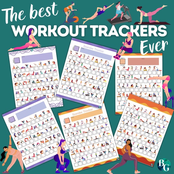 Workout Exercise & Fitness Tracker Log Printable Coloring - Etsy