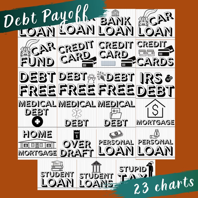 Ultimate Debt Payoff Bundle - Debt Payoff & Savings Tracking Charts - Etsy