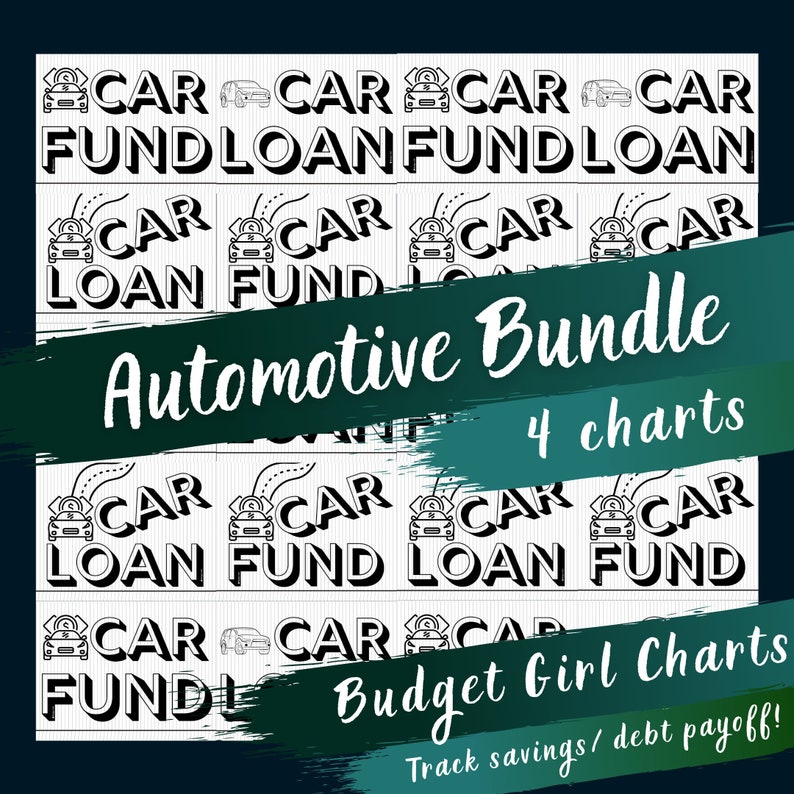 Automotive Bundle - Debt Payoff & Savings Tracking Charts - Etsy