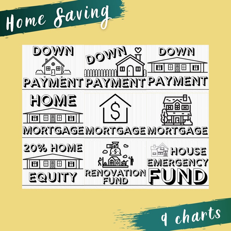 Ultimate Home Saving Bundle - Debt Payoff & Savings Tracking Charts - Etsy