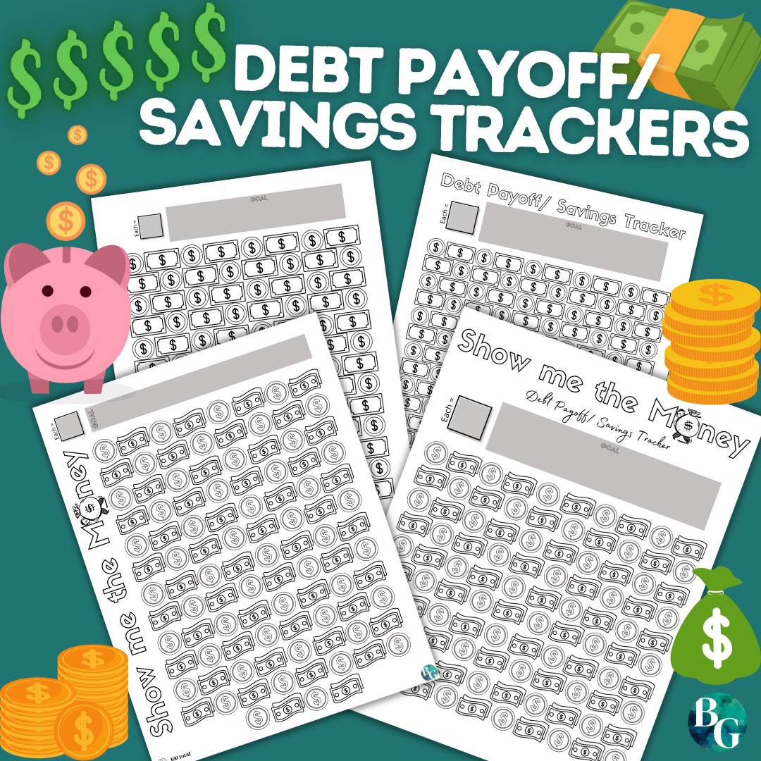 Dollars and Cents Tracking Charts Printable Debt Payoff & Savings ...