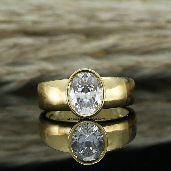 Wide Bezel Ring - Etsy