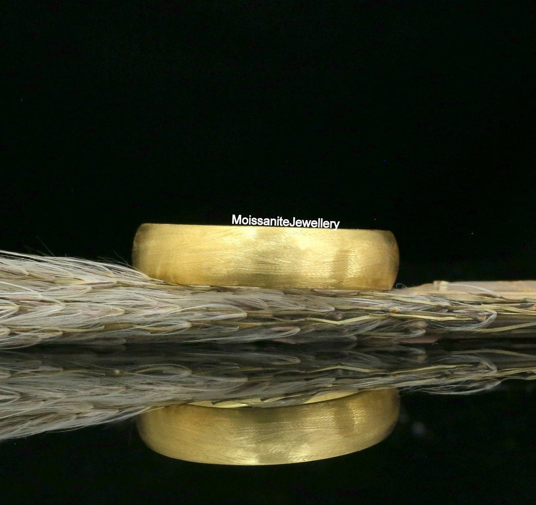 Minimalist Unisex Band, Thick Gold Band, Simple Without Diamond Band ...