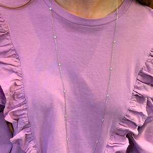 Diamond Long Necklace / Chain. Spectacle Set Diamond Guard - Etsy UK