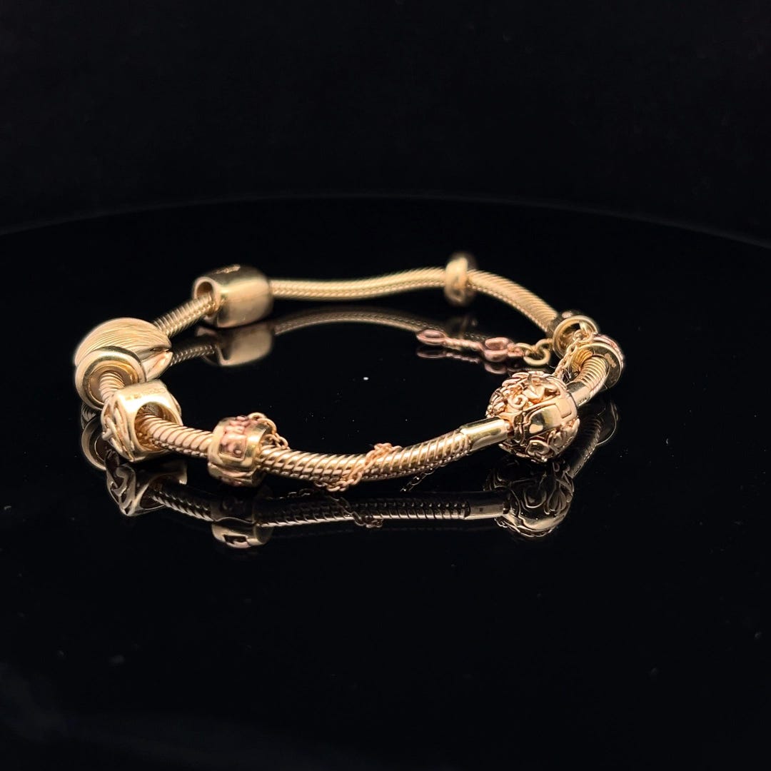 9ct Clogau Gold Milestones Charm Bracelet. Rare Welsh Gold. 4 Charms ...