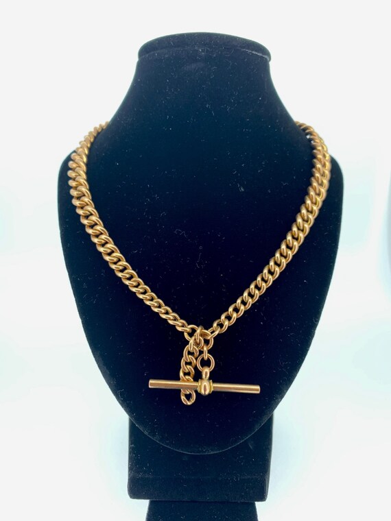 Antique 9ct Rose Gold Graduated Curb Link Double Albert Watch - Etsy