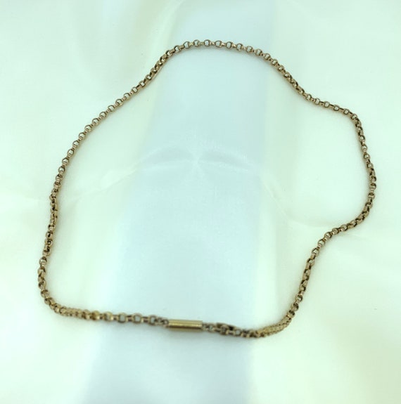 Antique Victorian 9ct Gold Belcher Chain with Barrel … - Gem