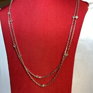 Diamond Long Necklace / Chain. Spectacle Set Diamond Guard | Etsy