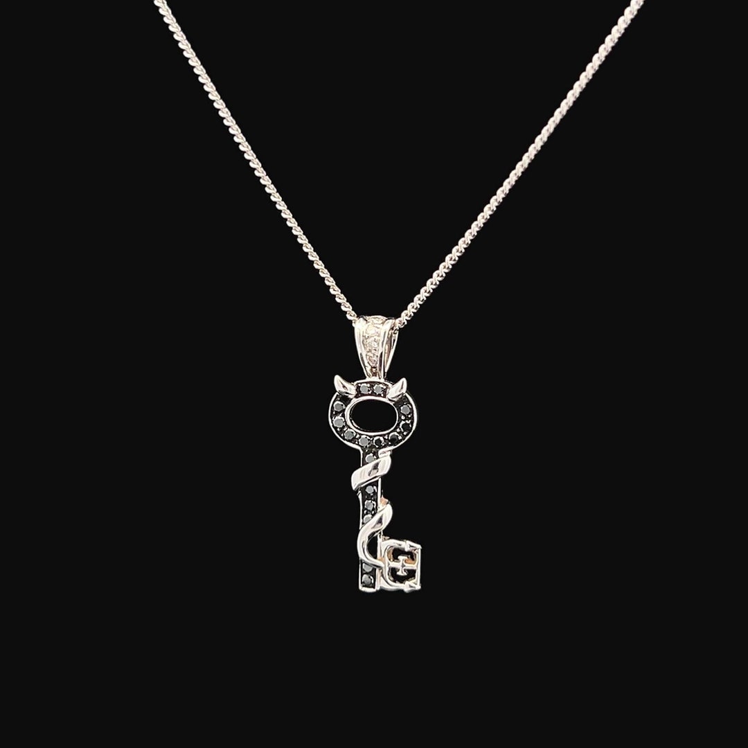 Theo Fennell 18ct Gold, Black and White Diamond 'baby Devil' Key ...