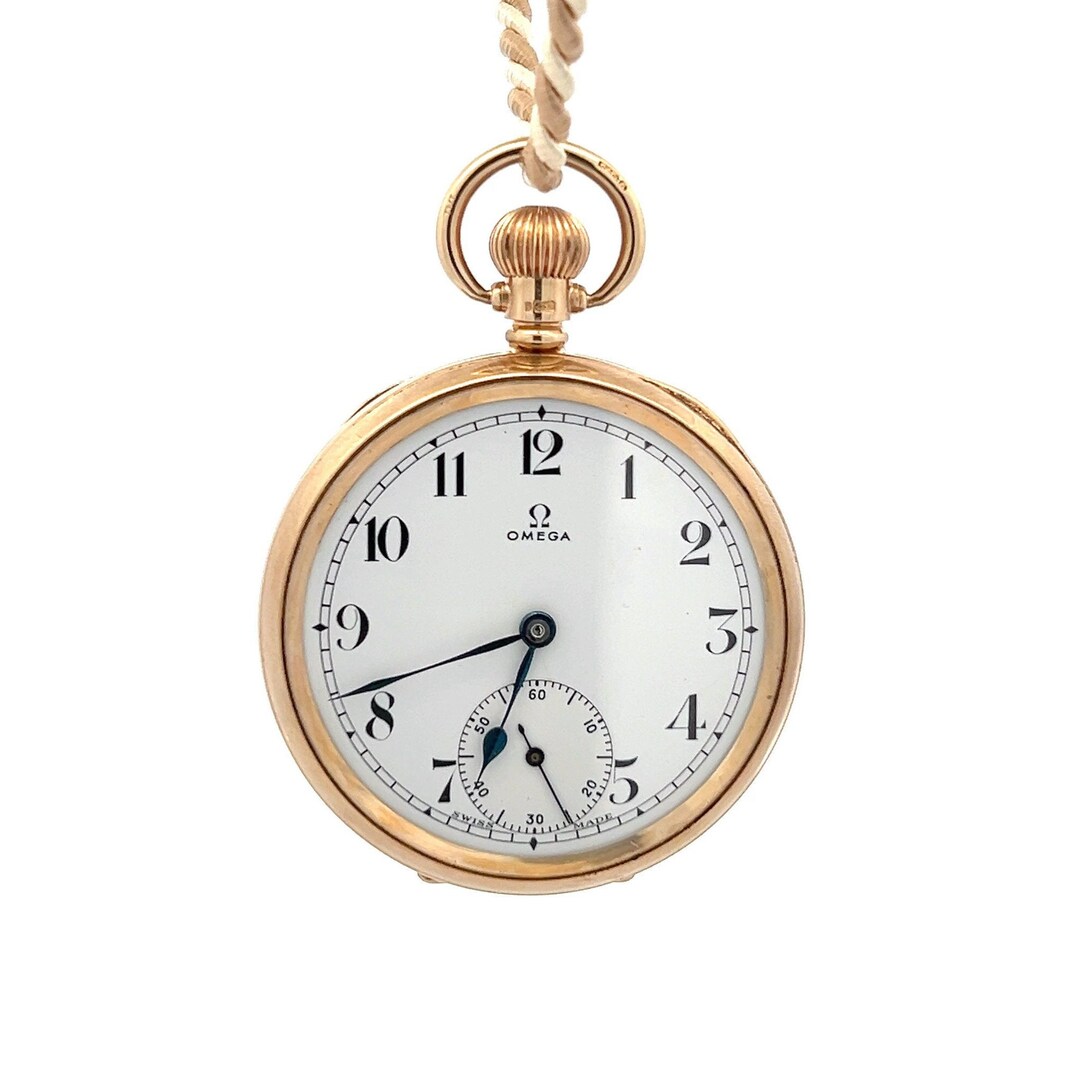 Vintage 9ct Gold Omega Pocket Watch by Dennison. English Dated 1941. - Etsy