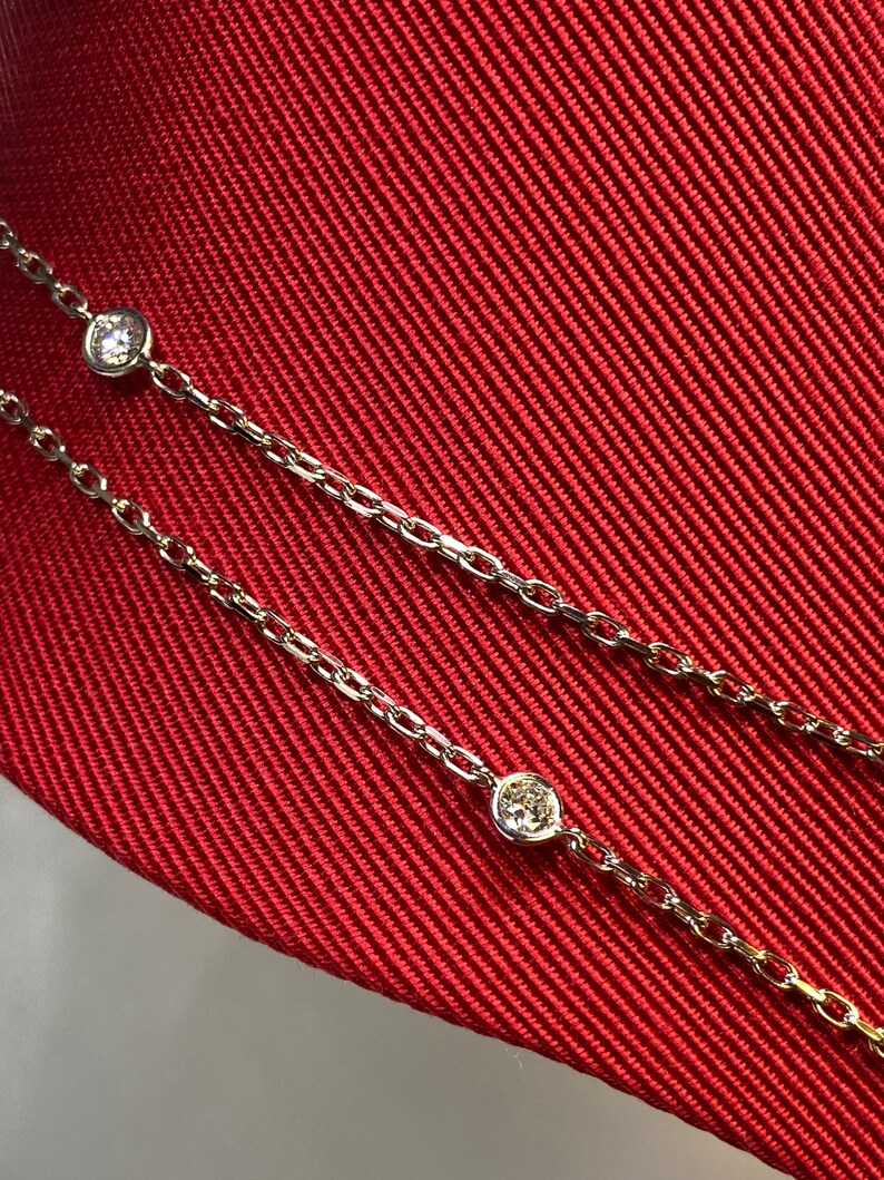 Diamond Long Necklace / Chain. Spectacle Set Diamond Guard - Etsy UK