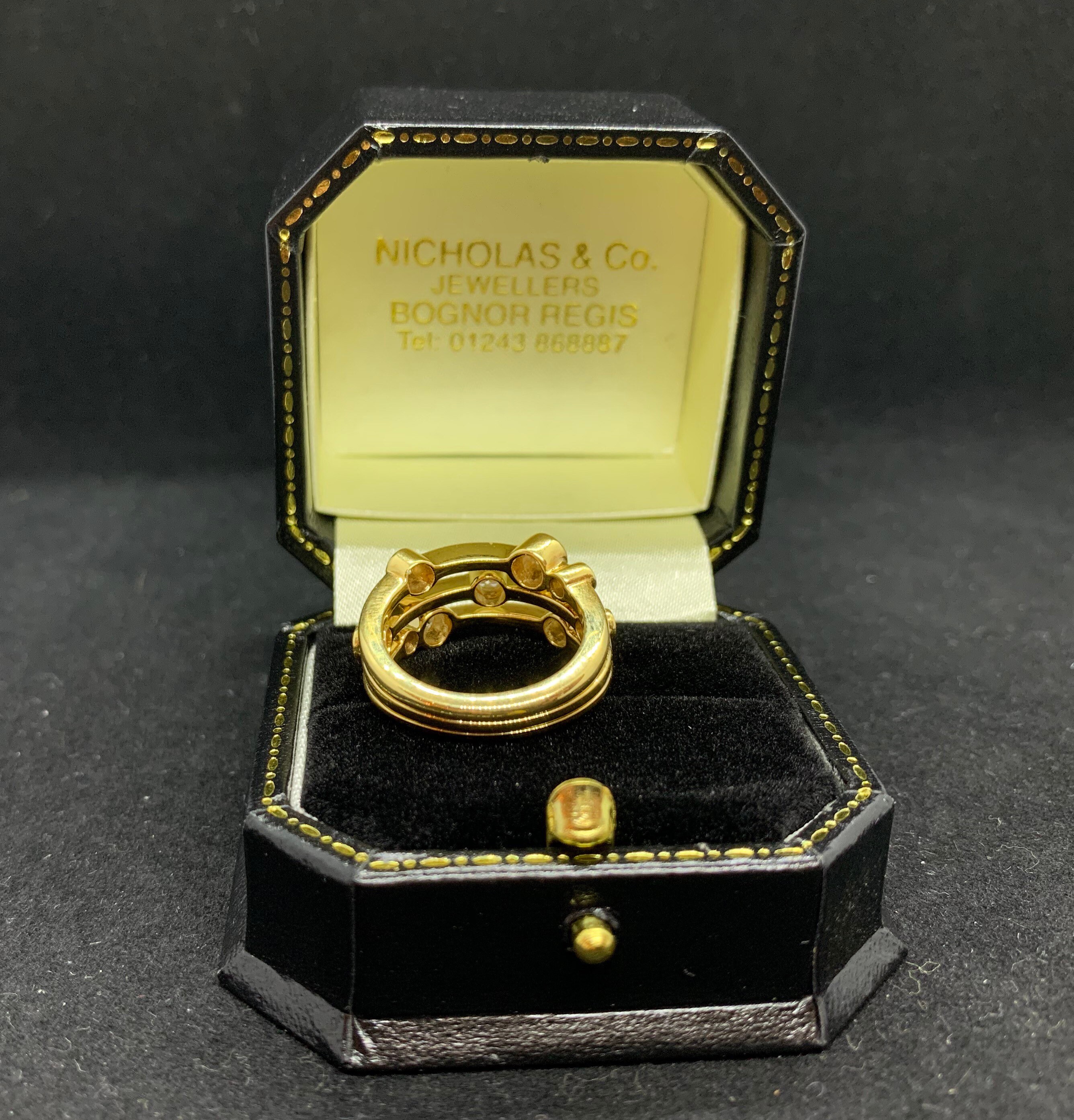 Diamond Scatter Ring. 18ct Yellow Gold. Superbly Made | Etsy