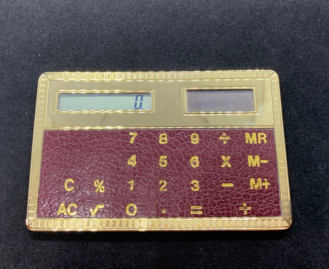 Vintage Hallmarked 9ct Gold Calculator. - Etsy