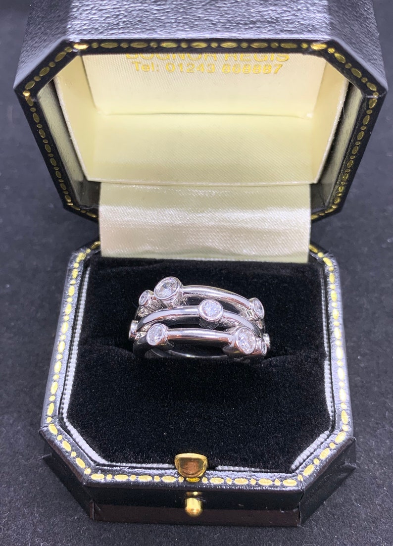 Diamond Scatter Ring. 18ct White Gold. Superbly Made Quality - Etsy UK