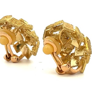 Vintage 1964 Andrew Grima Brick Earrings. 18ct Gold. Andrew Grima for ...