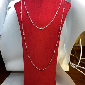 Diamond Long Necklace / Chain. Spectacle Set Diamond Guard | Etsy