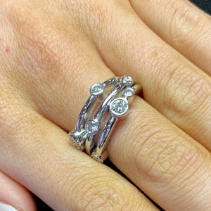 Diamond Scatter Ring. 18ct White Gold. Superbly Made Quality - Etsy UK