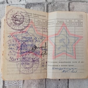Original Old Soviet Military ID Ussr Document Ussr Military ID Soviet ...