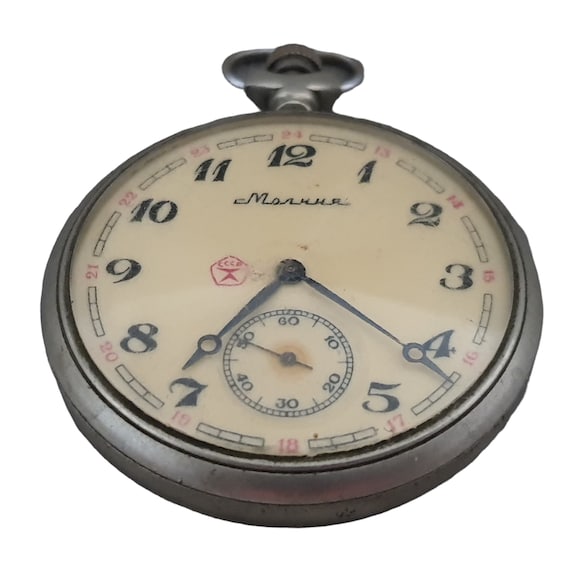 Pocket watch Molnija watch Soviet watch USSR watch Vi… - Gem