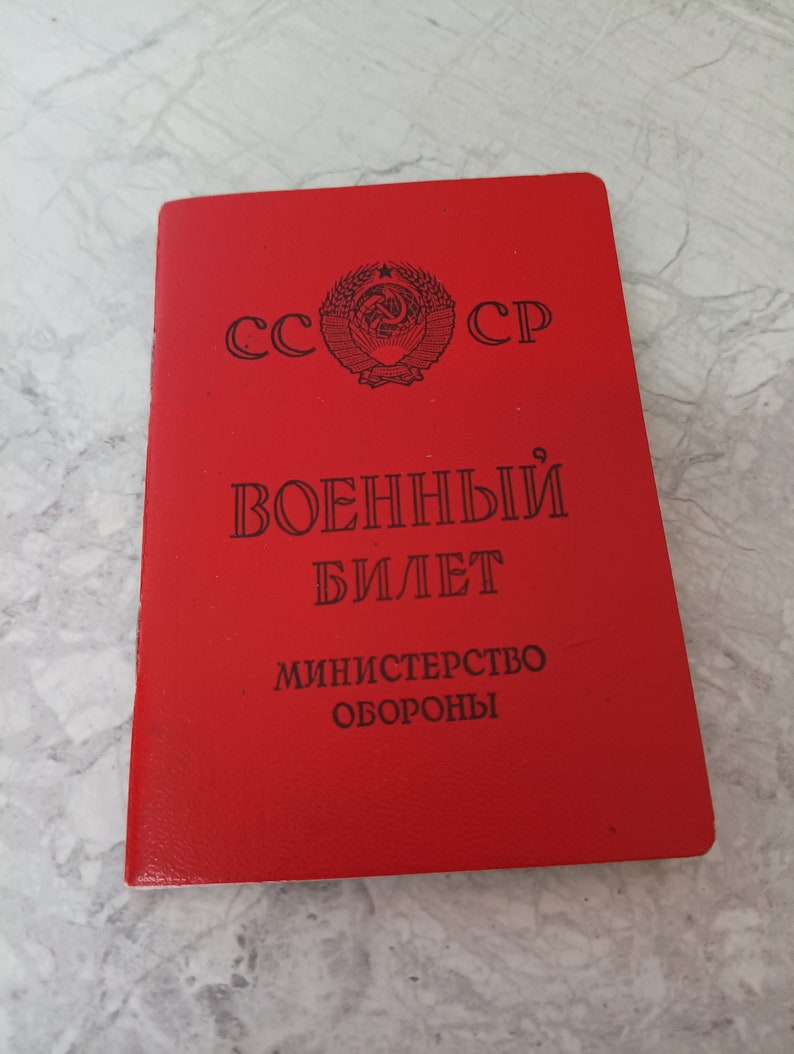 Old Soviet Military Id,ussr Document,ussr Military Id,original Soviet ...