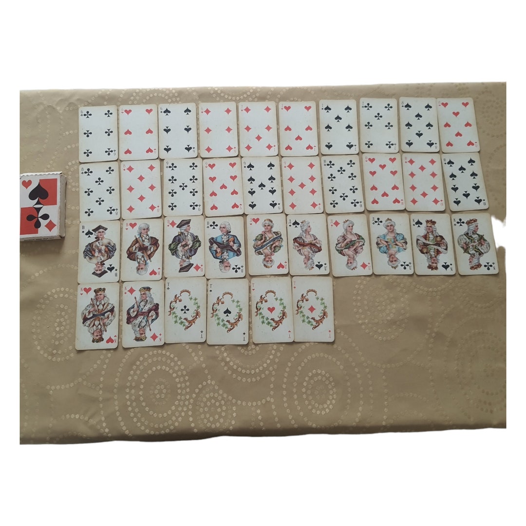 Vintage Deck of Playing Cards Soviet Playing Cards "first Number" Board ...