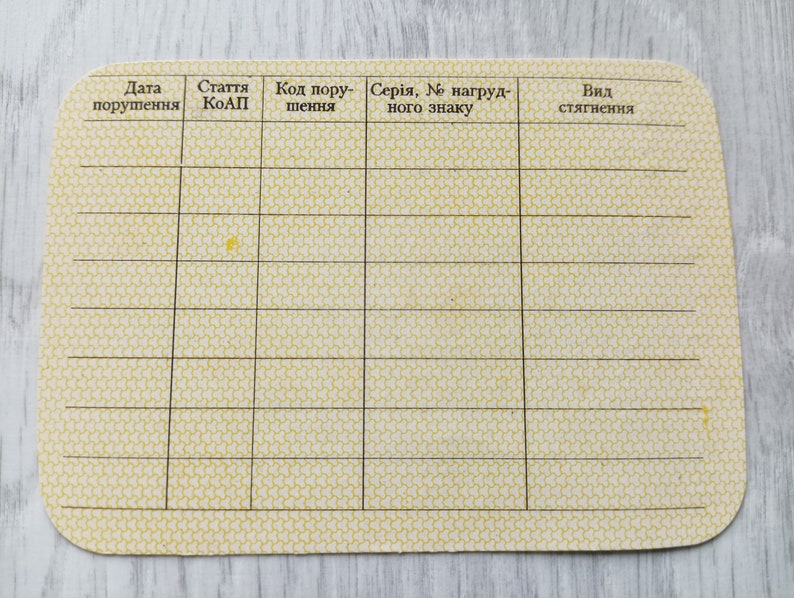 Old Soviet Original Driving License of the USSR Document of - Etsy