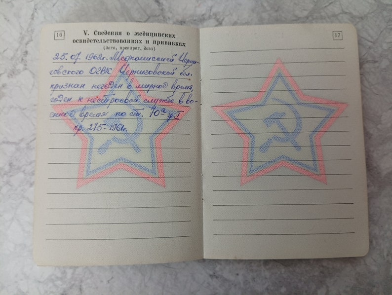 Old Soviet Military Id,ussr Document,ussr Military Id,original Soviet ...