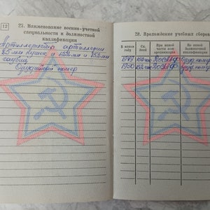 Old Soviet Military Id,ussr Document,ussr Military Id,original Soviet ...