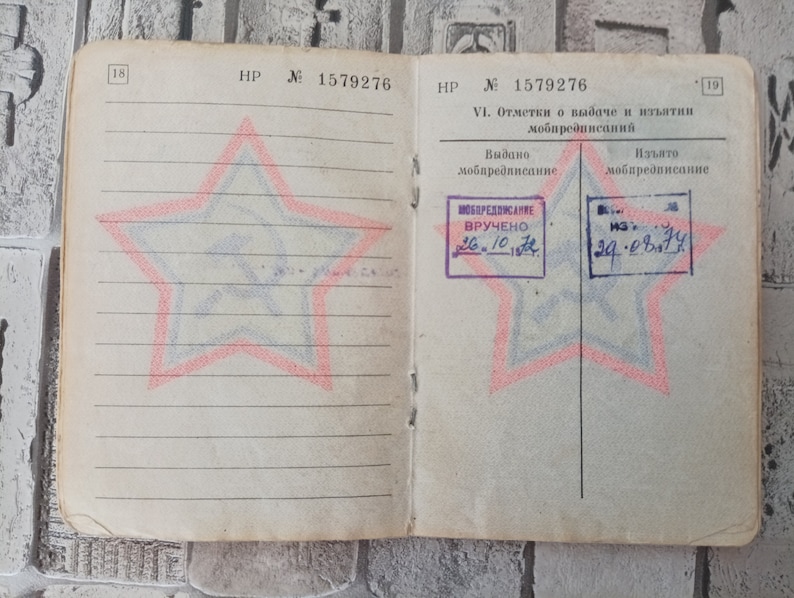 Original Old Soviet Military ID Ussr Document Ussr Military ID Soviet ...