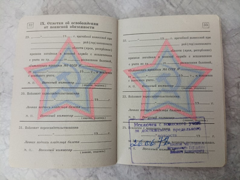 Old Soviet Military Id,ussr Document,ussr Military Id,original Soviet ...