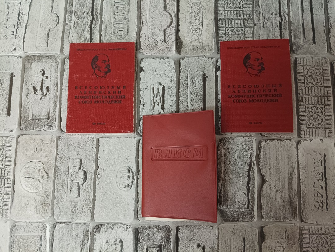 Set USSR Komsomol Tickets for a Man and a Women Old Soviet Original ...