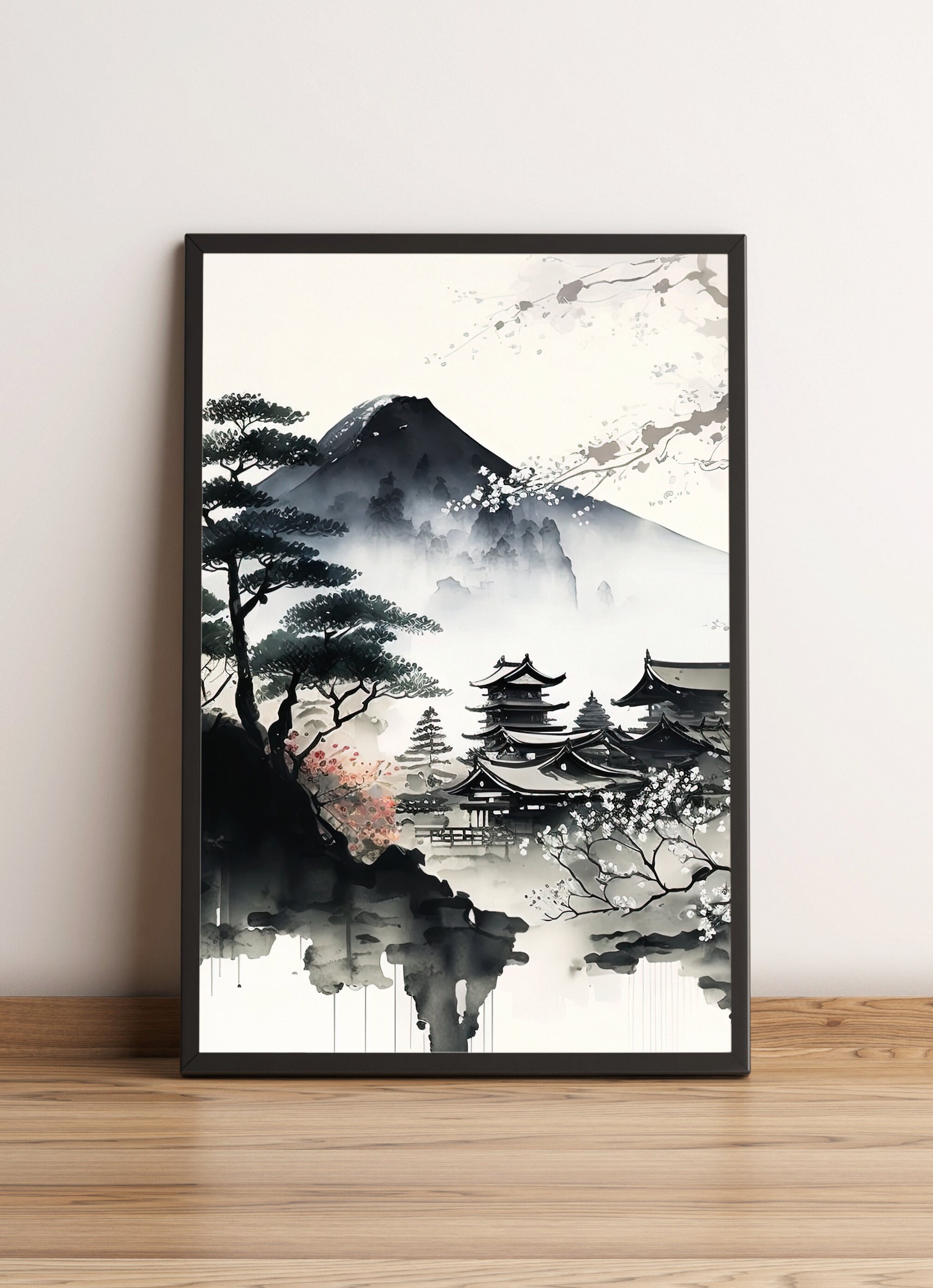 Feudal Tokyo Under Mt. Fuji / Poster, Print, Wall Art / Japanese ...