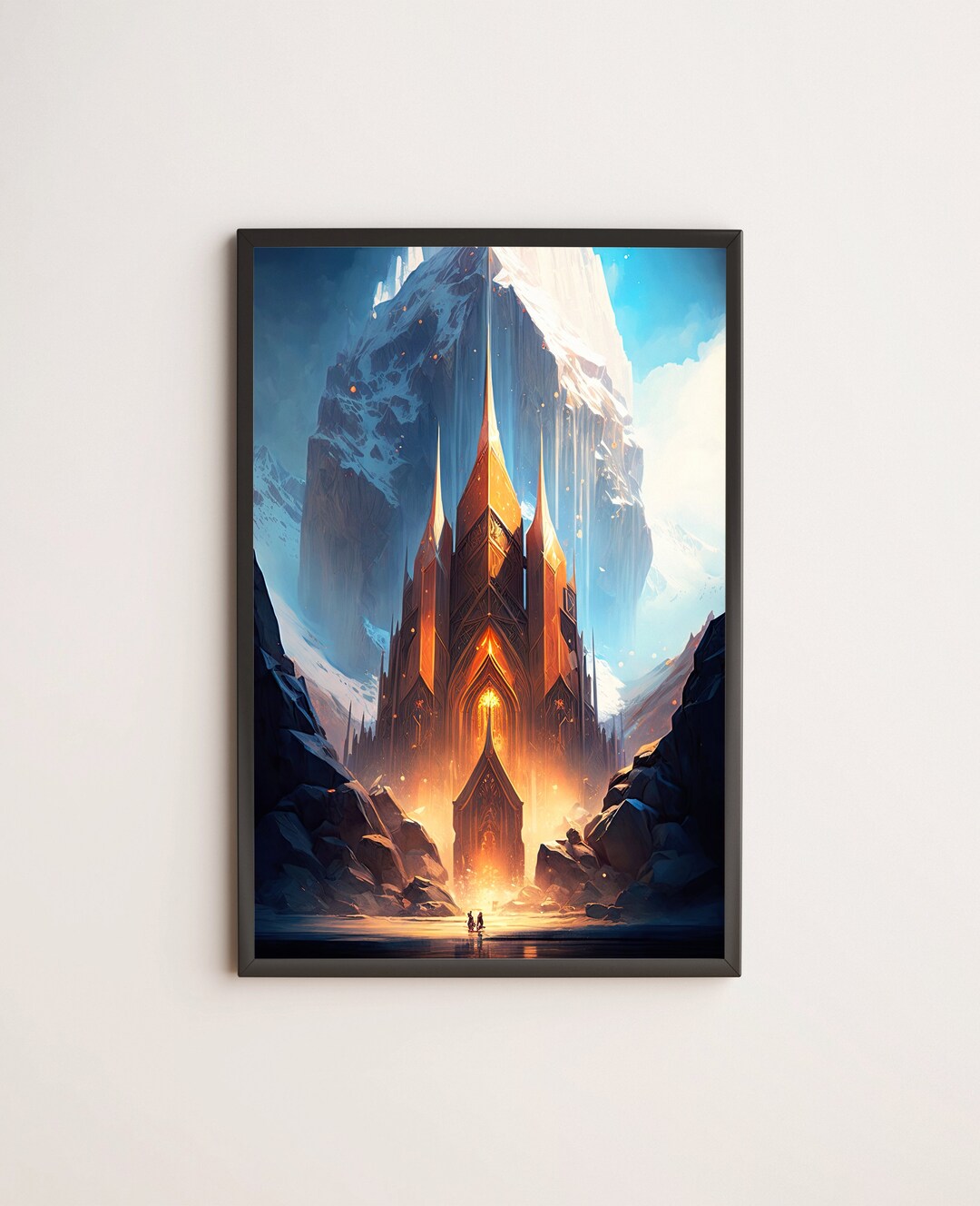 Magical Elven Temple / Poster, Print, Wall Art / Nature Landscape Oil ...