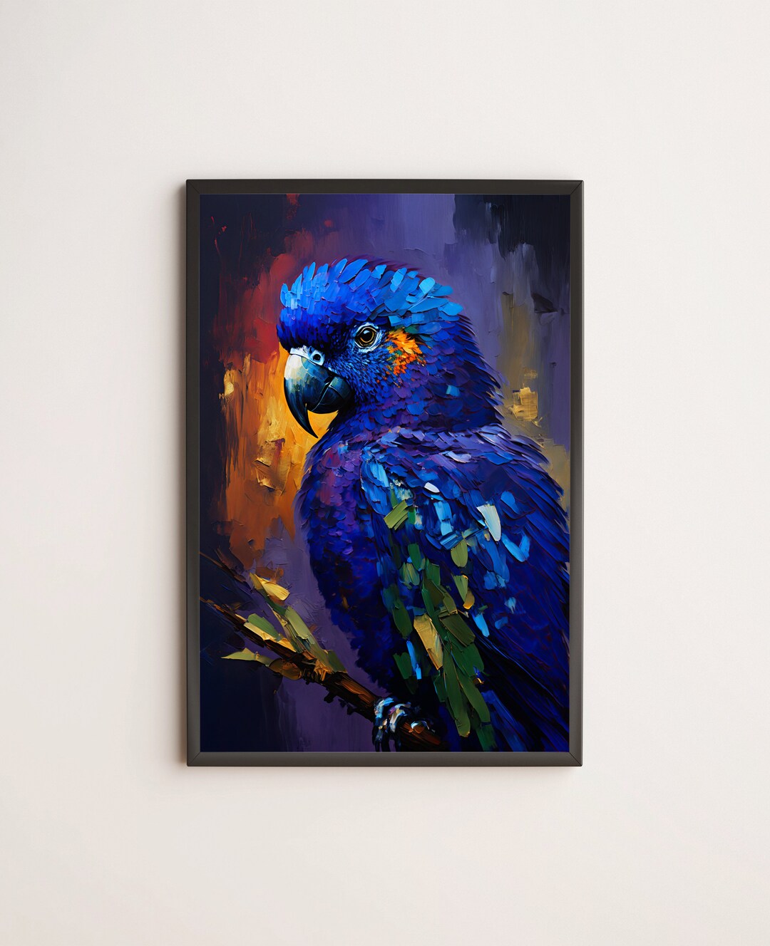 Colorful Blue Macaw Parrot / Poster, Print, Wall Art / Nature Landscape ...
