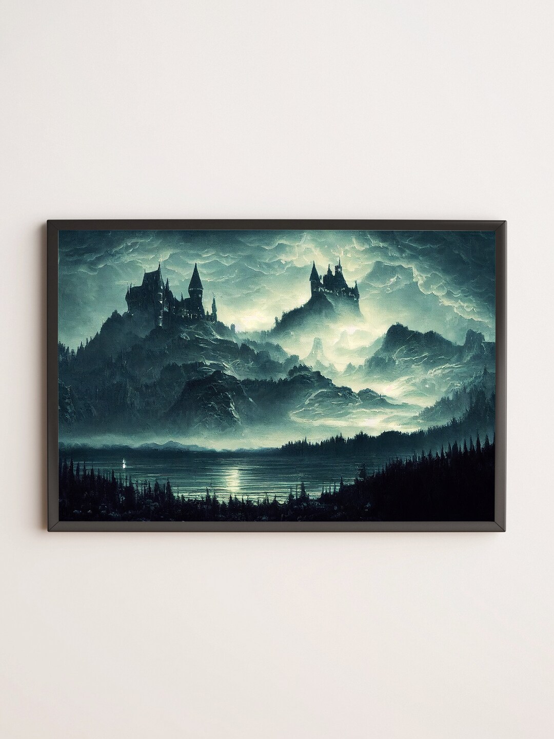Magical Wizard Castle / Poster, Print, Wall Art / Fantasy, Magical ...