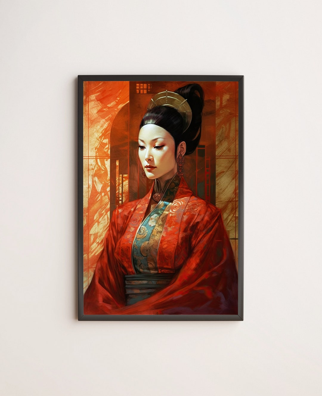 Portrait of Chinese Empress / Poster, Print, Wall Art / Chinese, Brush ...