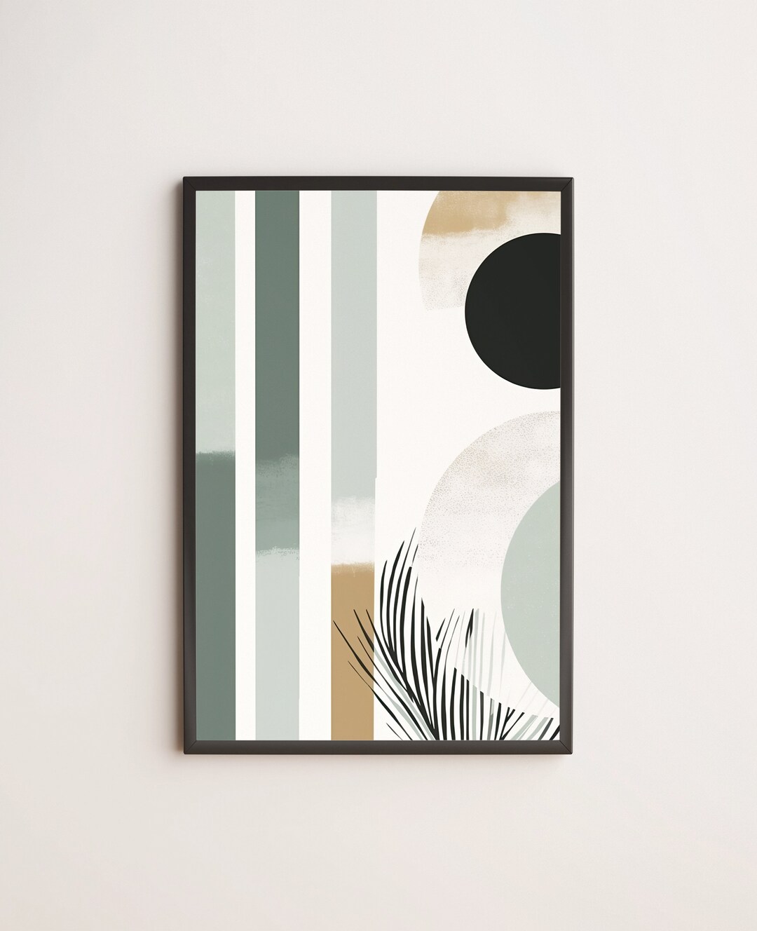 Geometric Shapes, Mint & Grey / Poster, Print, Wall Art / Boho ...