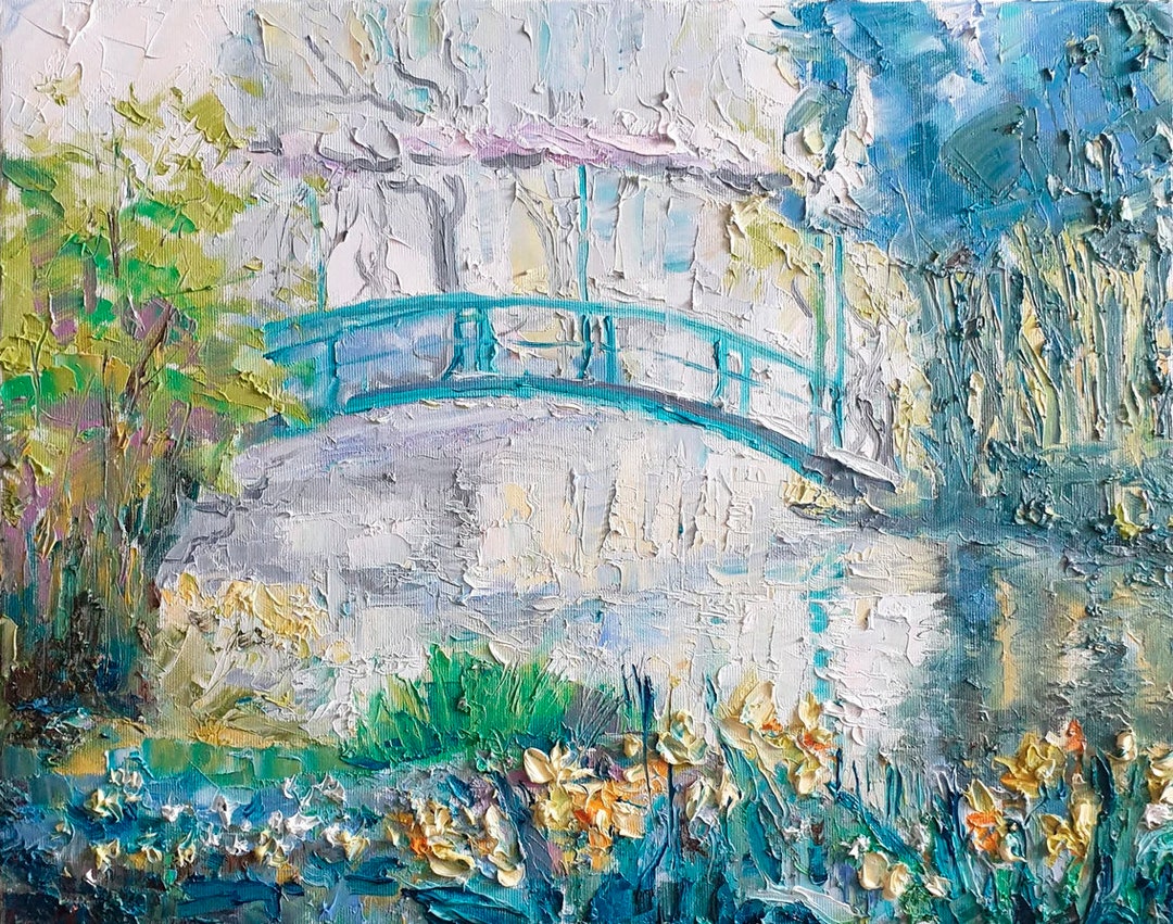 Claude Monet Painting Landscape Oil Original Wall Art Canvas, Giverny ...