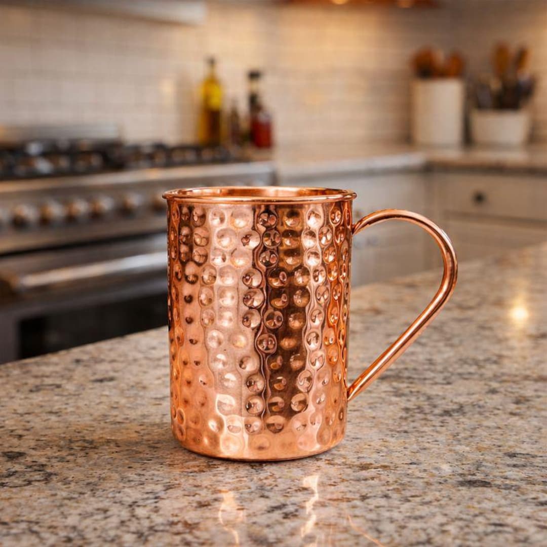 Pure Copper Moscow Mule Mug, Handmade Cocktail Drinkware, Plain ...