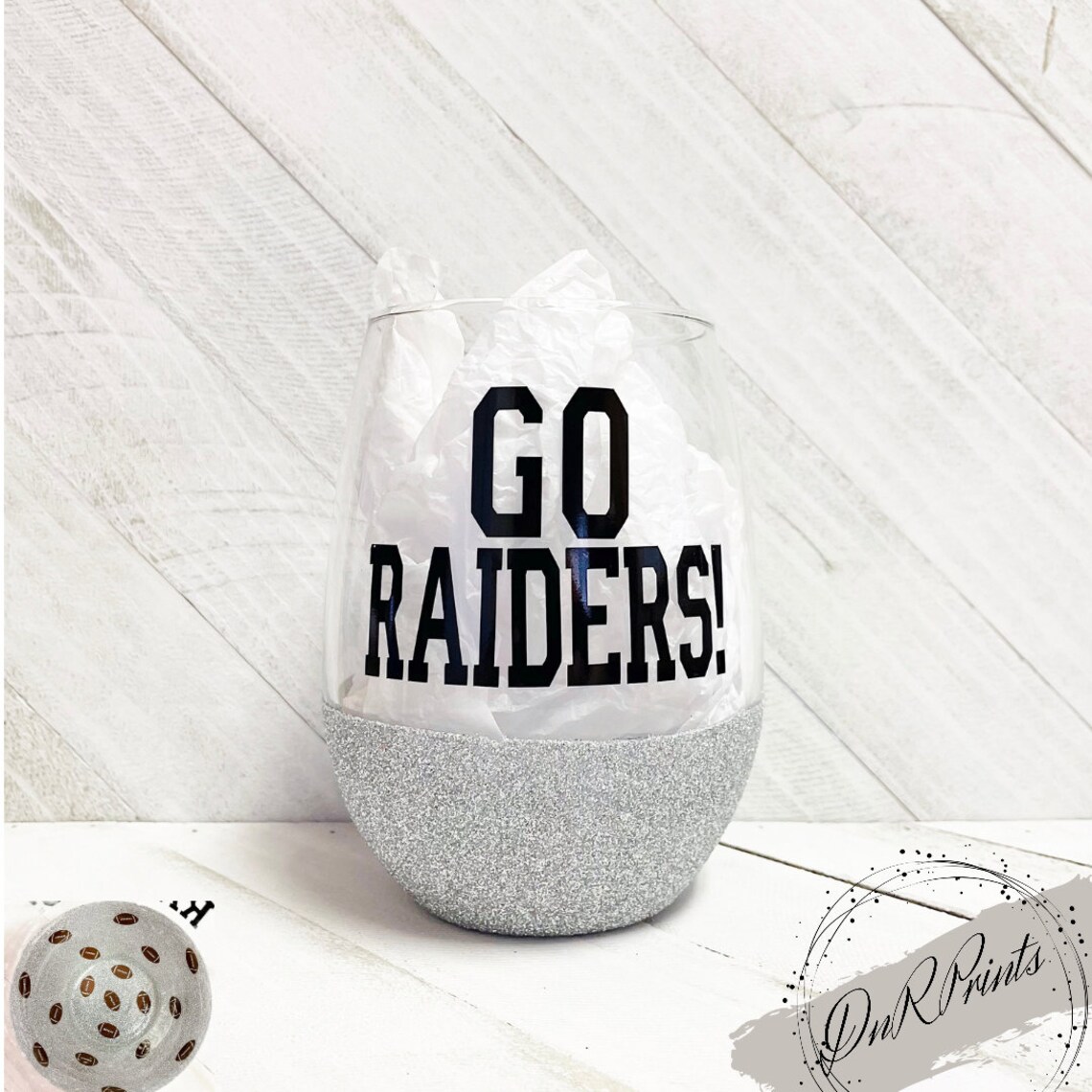 Las Vegas Raiders Glitter Wine Glass / Football Glass / Sports - Etsy