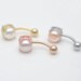 Freshwater Pearl Belly Button Ringselegant Belly Button - Etsy