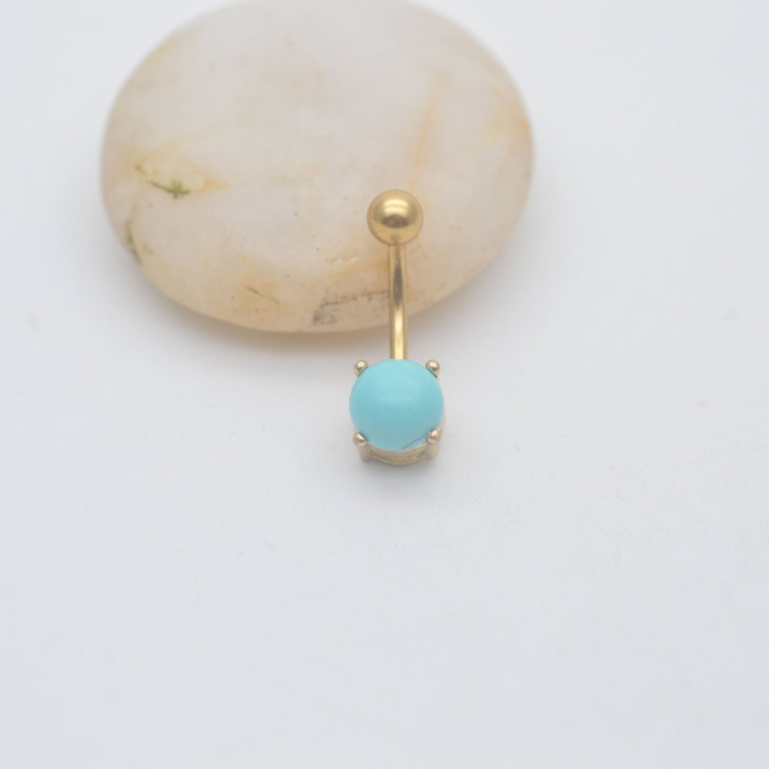 Turquoise Belly Button Rings,belly Button Jewelry,navel Ring,gemstone ...
