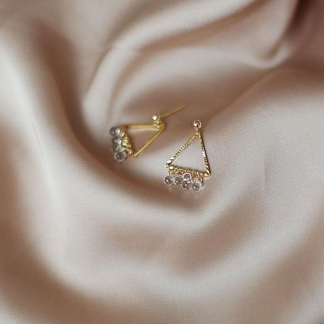 Drop Earrings,golden Triangle Earrings,minimal Earrings,dainty Earrings ...