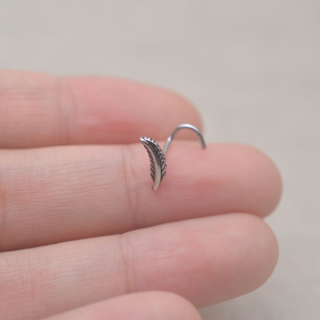 Feather Nose Ring,vintage Nose Stud,rocker Nose Ring,cool Nose Ring ...