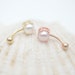 Freshwater Pearl Belly Button Ringselegant Belly Button - Etsy