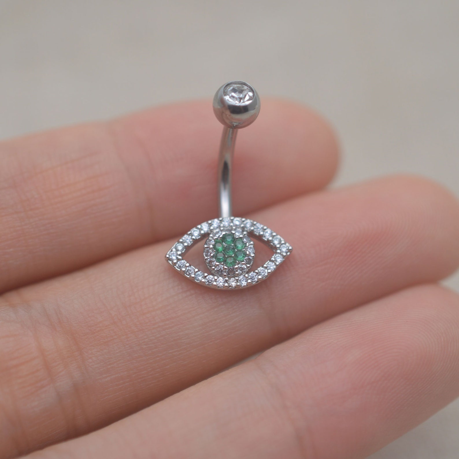 Evil Eye Belly Button Ringbelly Button Jewelrynavel | Etsy Hong Kong