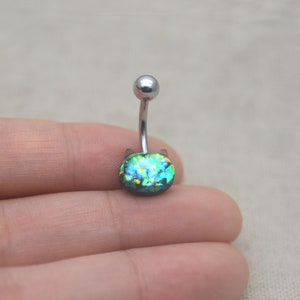 Cat Belly Button Rings,cat Belly Button Jewelry,cute Navel Ring,belly ...