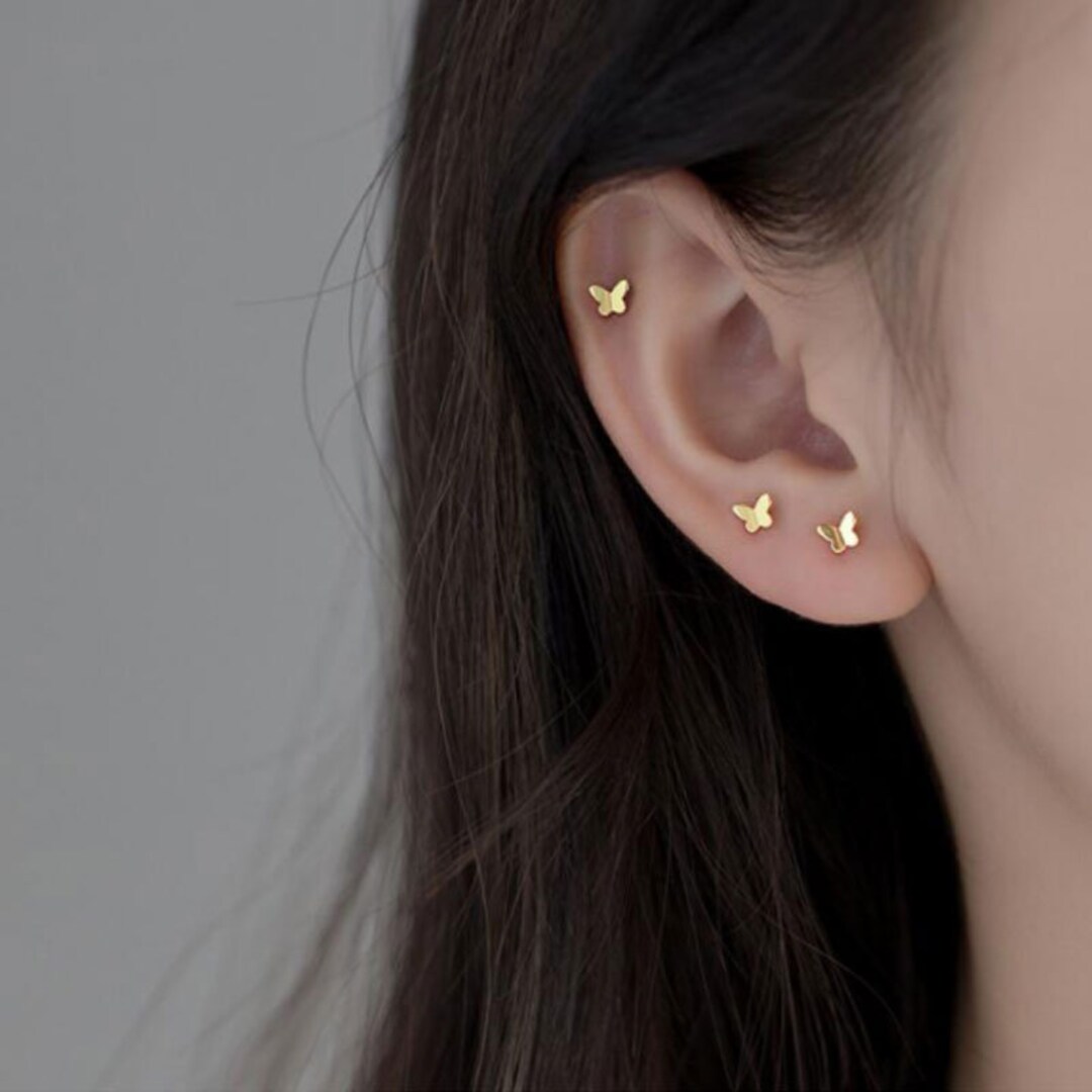 Butterfly Earrings,small Earrings,cartilage Earrings,dainty Earrings ...