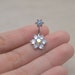 Red Diamond Flower Belly Button Ring,belly Button Jewelry,red Navel ...